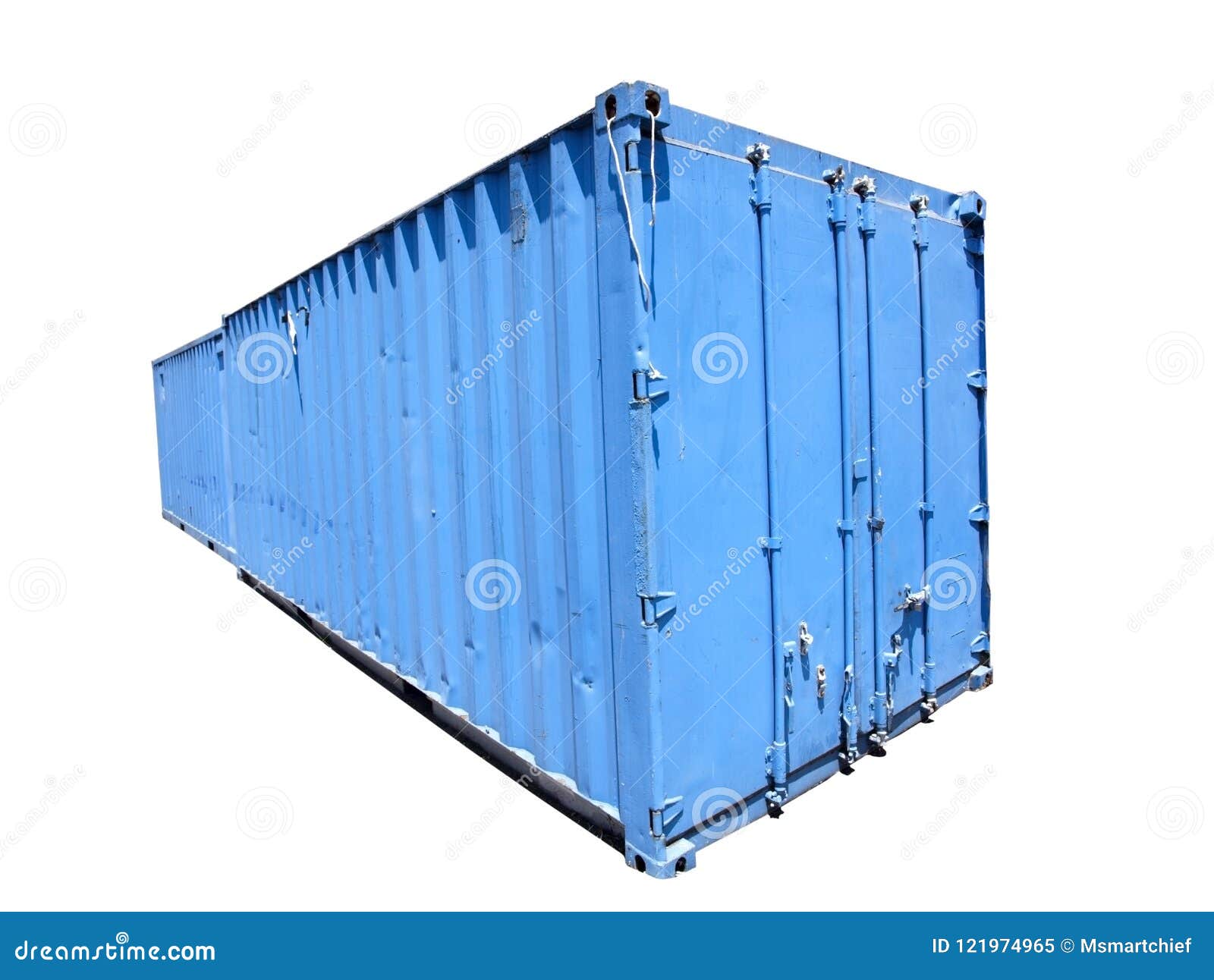 Blue Cargo Container stock image. Image of container - 121974965