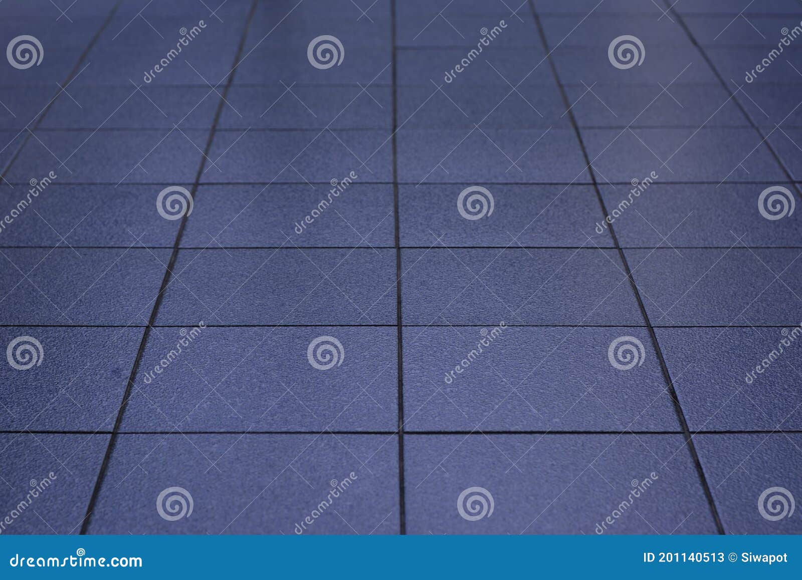 Perspective View of Blue Floor Tiles Pattern. Stock Image - Image of ...