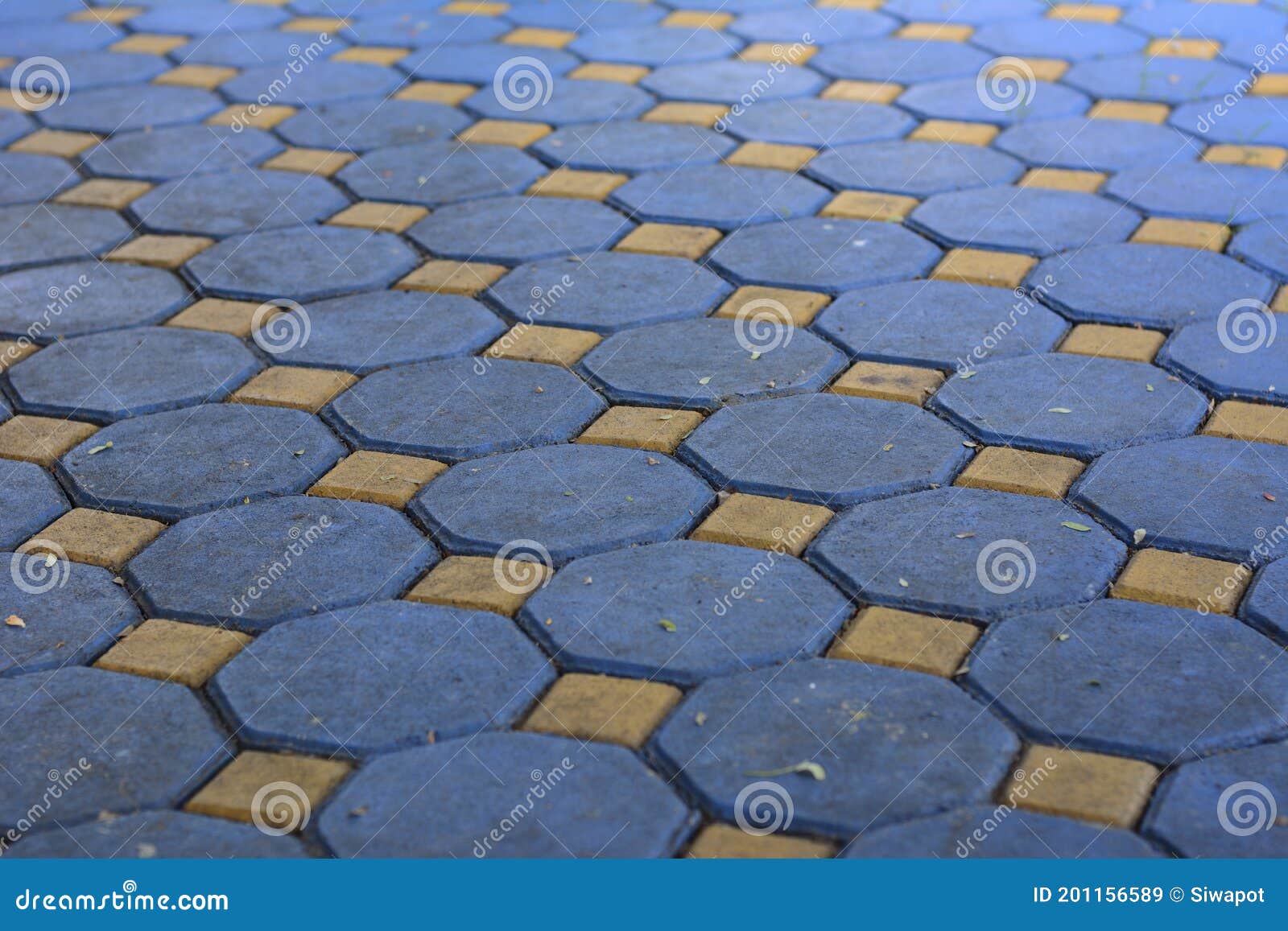 Perspective View of Blue Paving Concrete for Road Design and ...