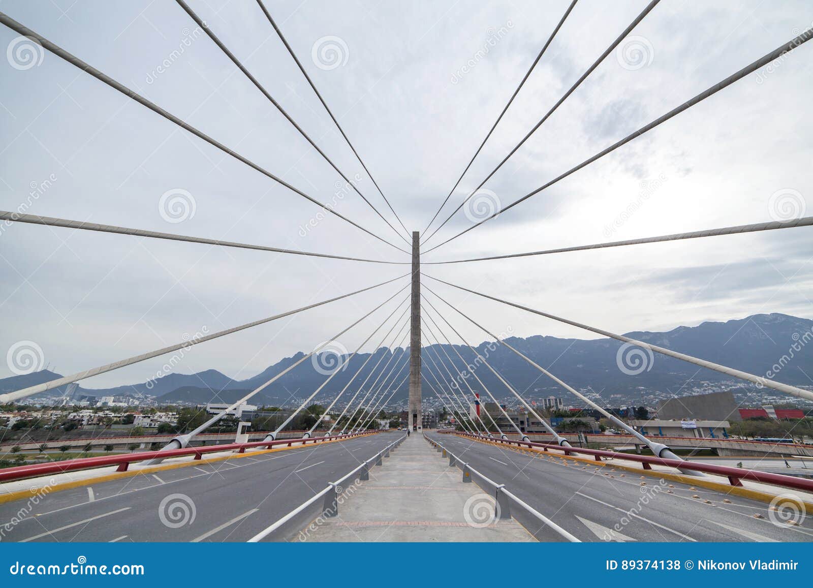 Cable-stayed Bridge in Monterrey. Mexico Editorial Stock Photo - Image ...