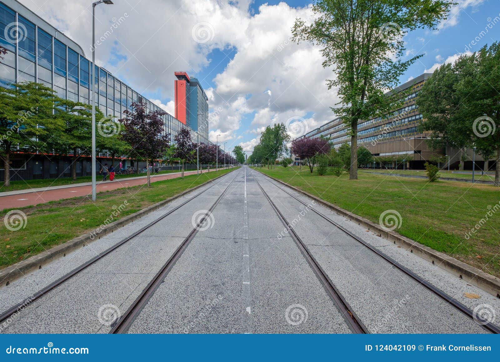 Perspective View of a University Campus, Delft, Netherlands. Editorial ...