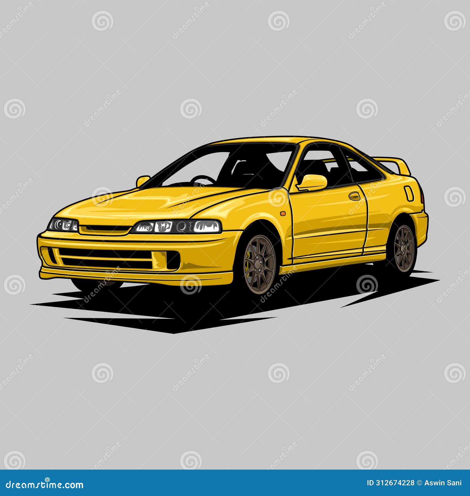Integra DC2 stock vector. Illustration of track, fast - 312674228