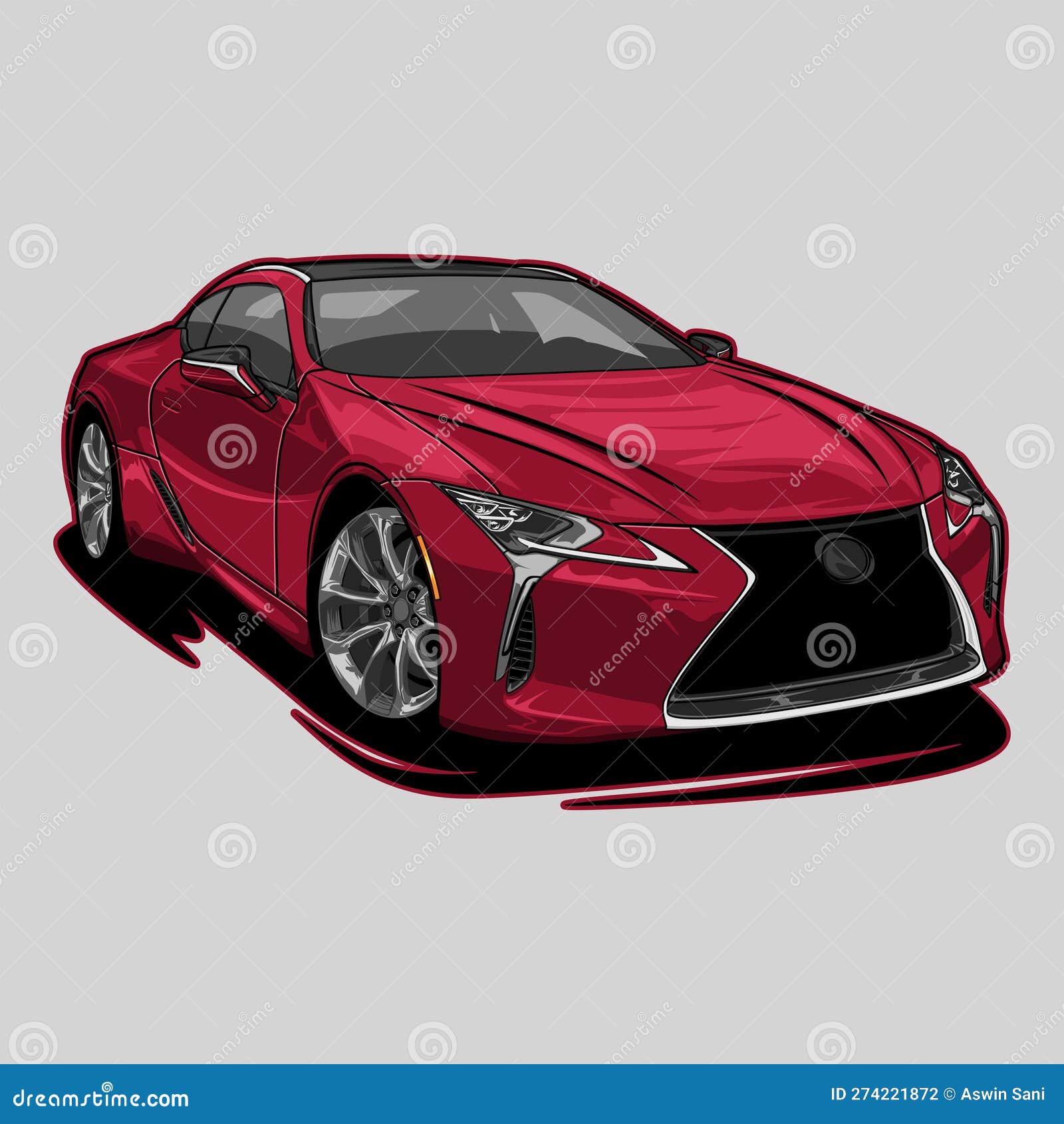 Lexus LC500 stock vector. Illustration of workshop, drive - 274221872