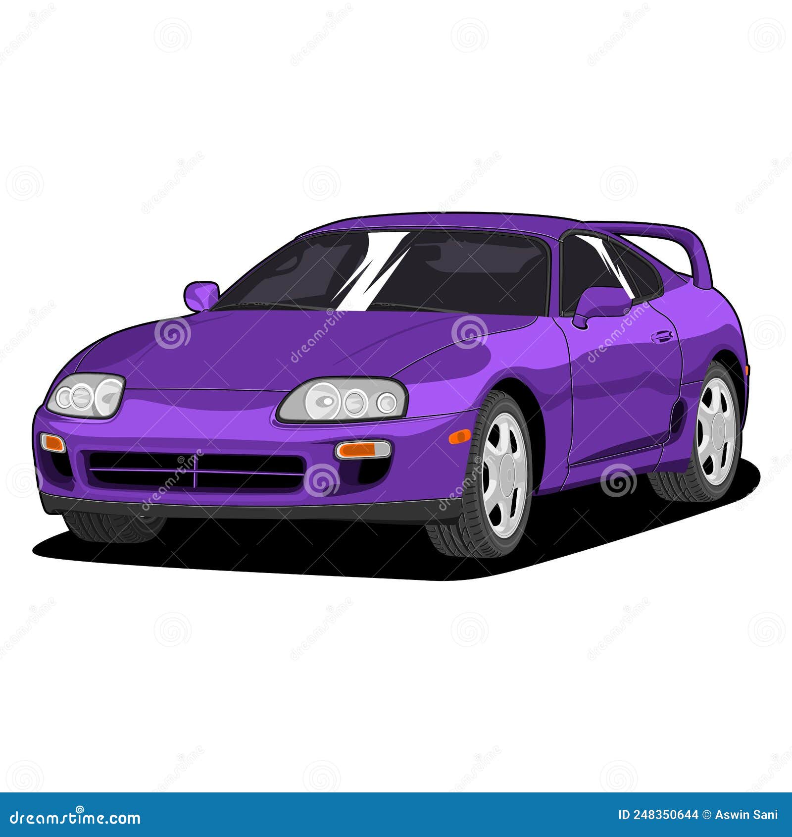 Supra MK4 stock illustration. Illustration of sedan - 248350644