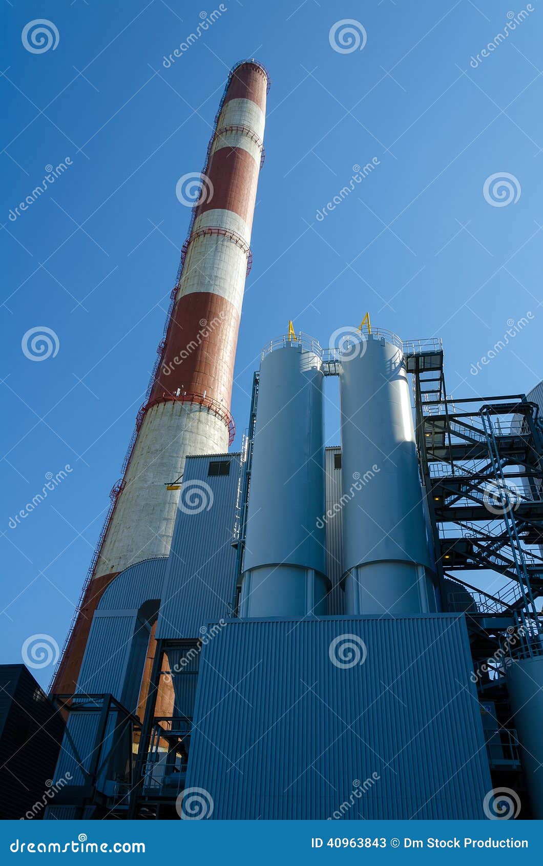 Chimney In Thermal Electric Generator Industry Plant ,Bangpakong Power ...