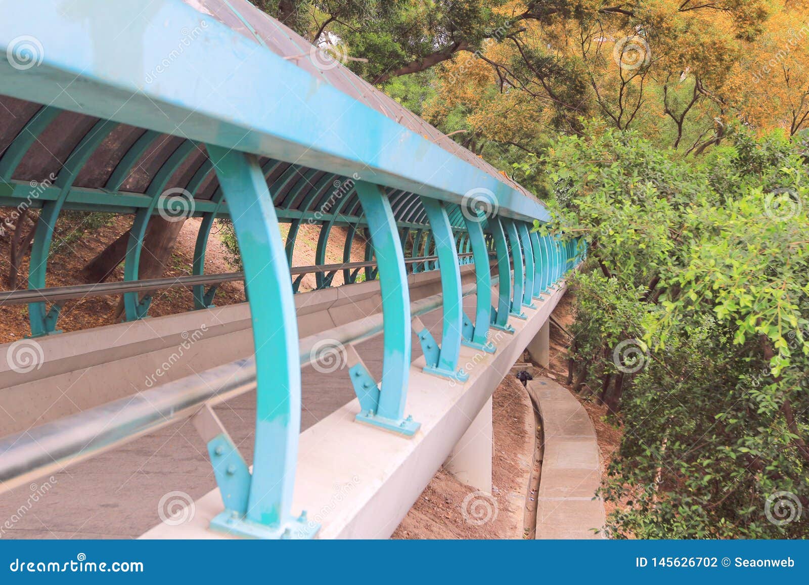 A Perspective View of Circle Style Flyover Stock Photo - Image of china ...