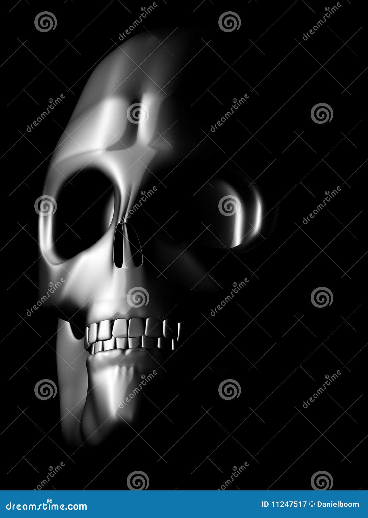 Perspective View Of Coated Skull Stock Image | CartoonDealer.com #11247517