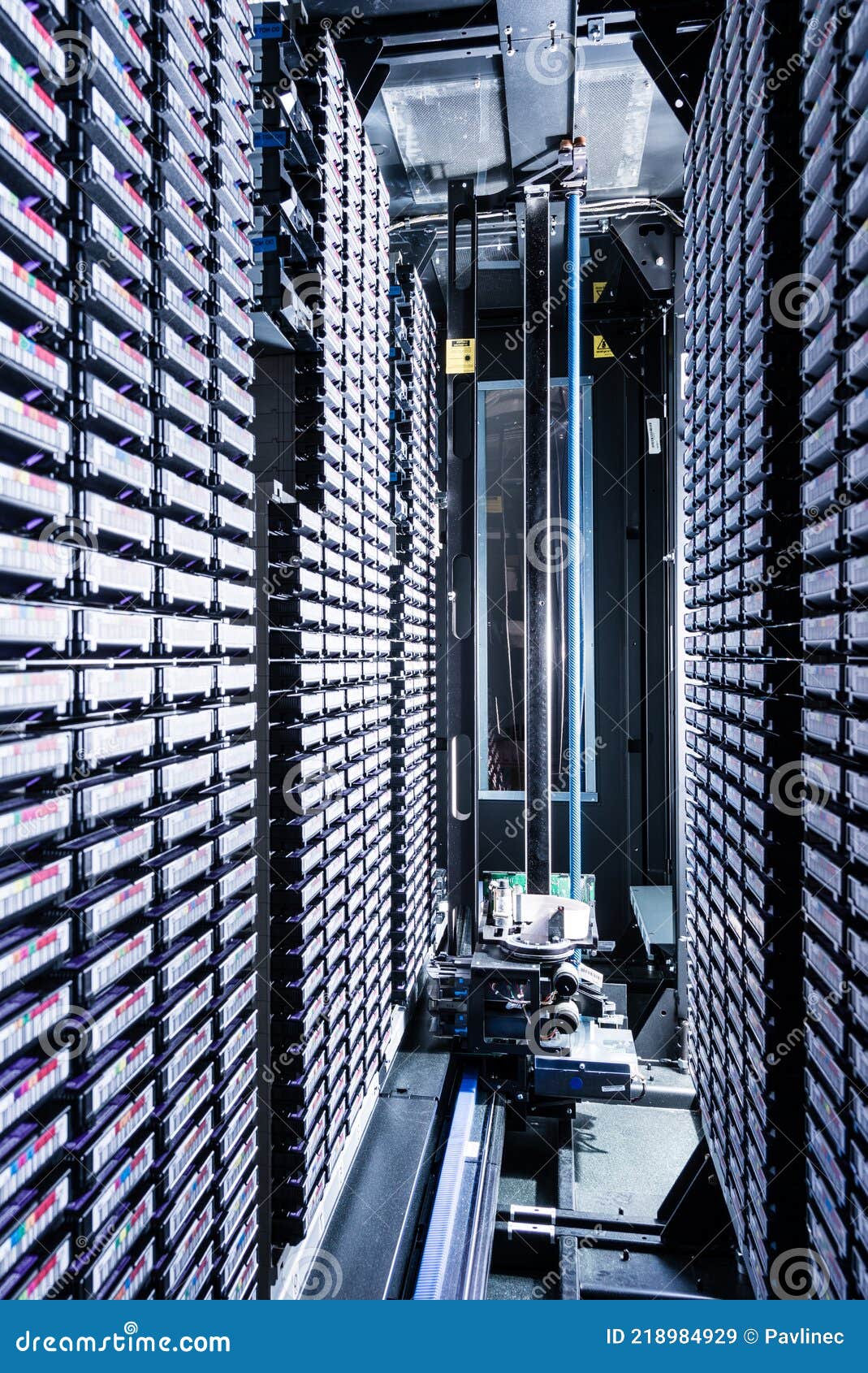 Perspective View of Data Storage Servers Stock Image - Image of rack ...
