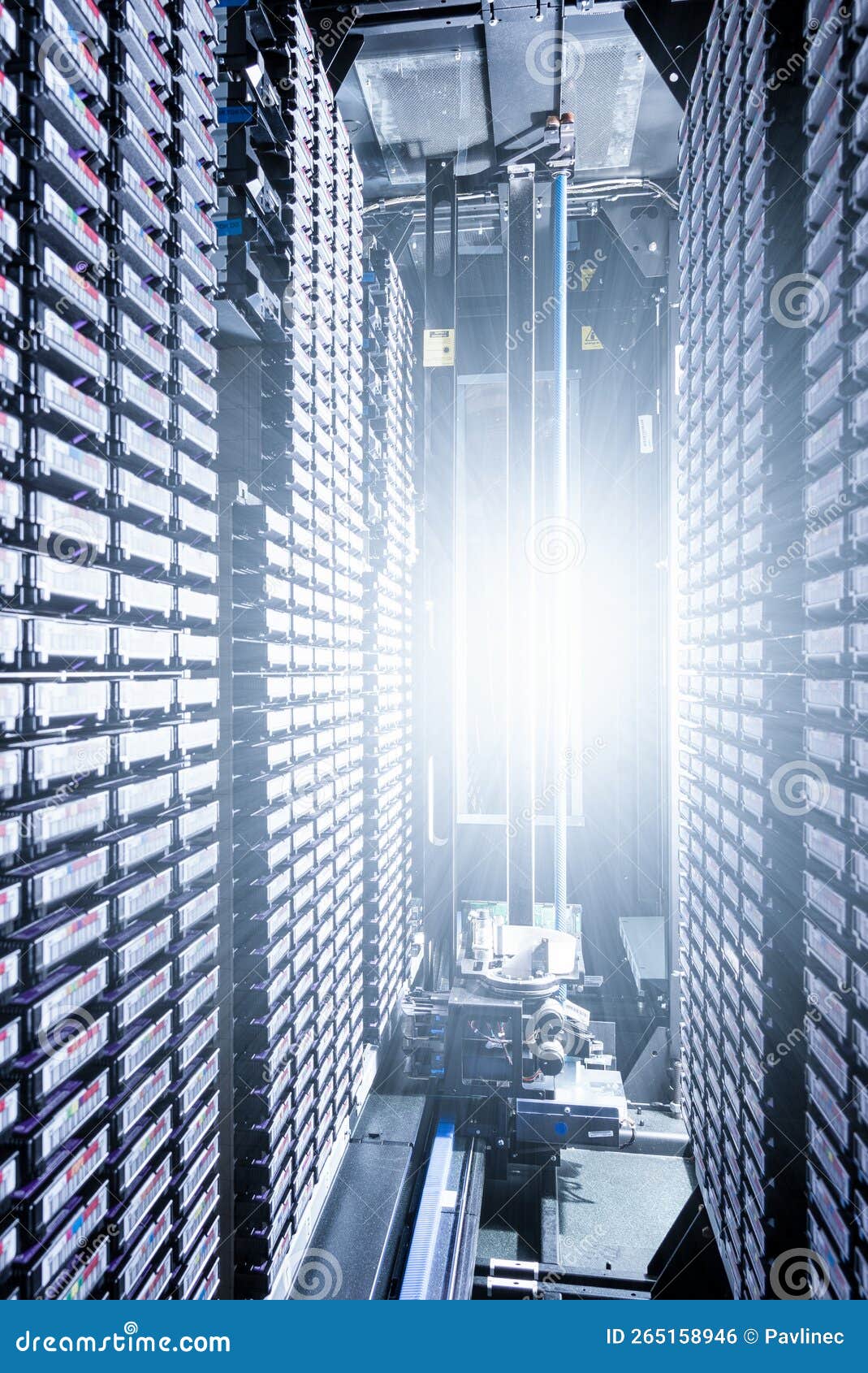 Perspective View of Data Storage Servers Stock Photo - Image of ...