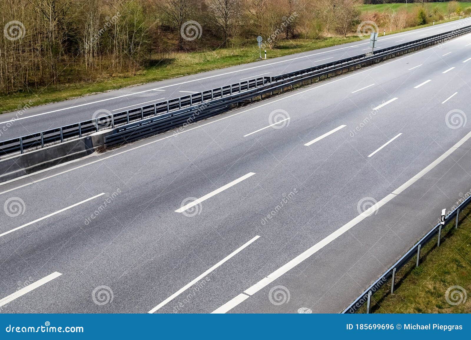 Perspective View on a European Highway on a Sunny Day Stock Photo ...