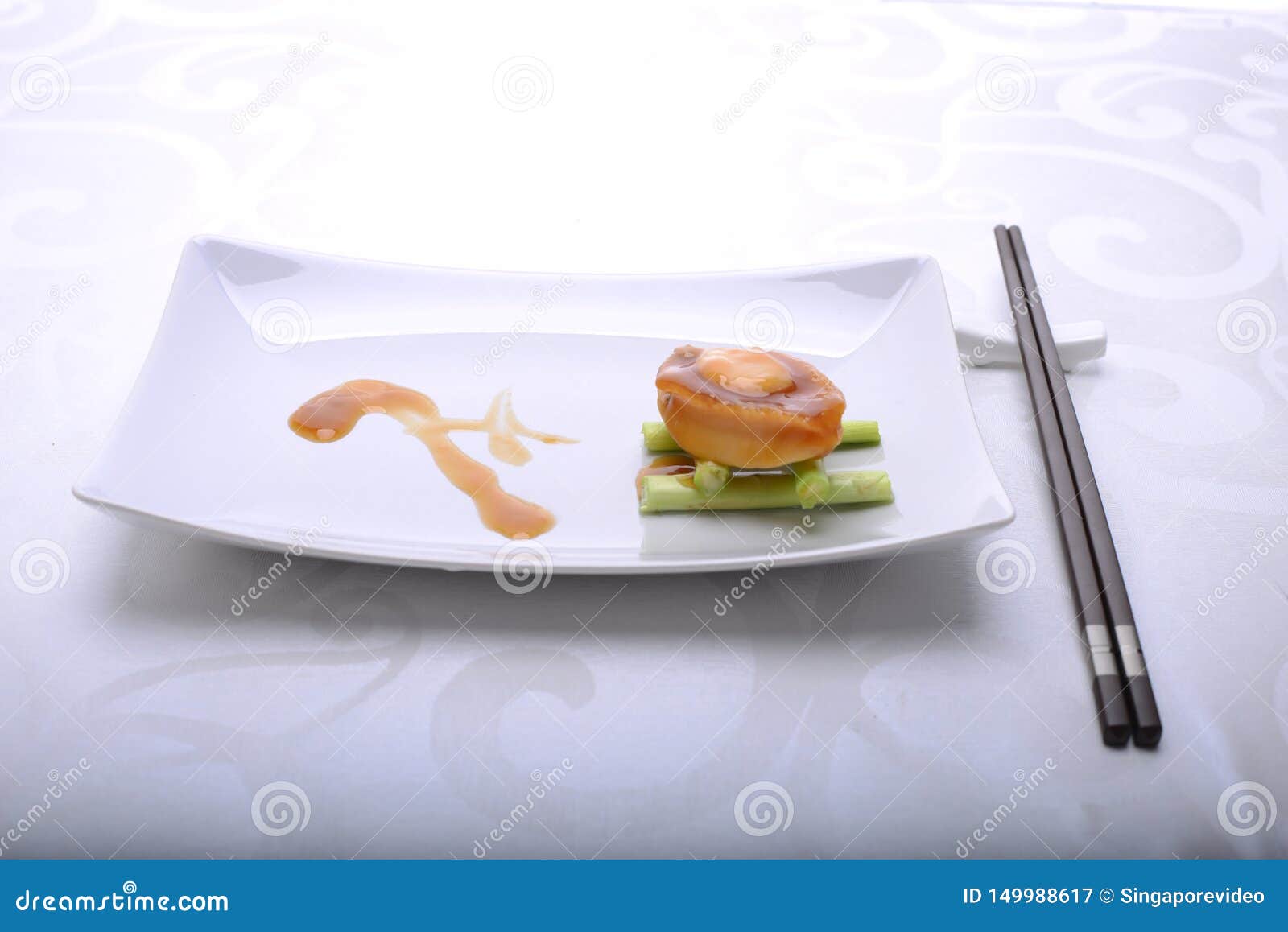 Perspective View of Fine Dining of Abalone in a Restaurant Where ...