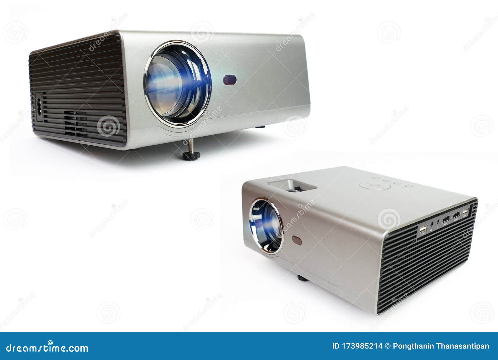 Perspective View of Gray LCD Projector Video Presentation and Home ...
