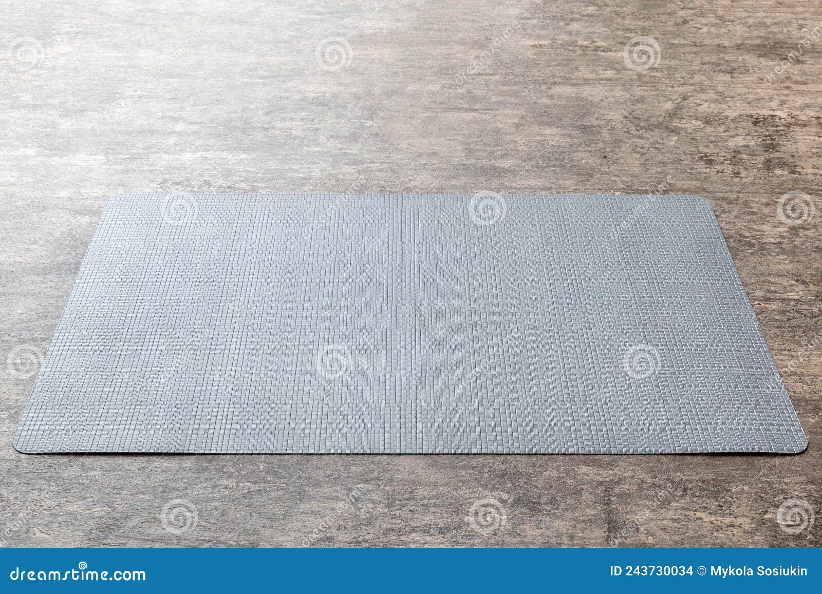 Perspective View of Grey Tablecloth for Food on Cement Background ...
