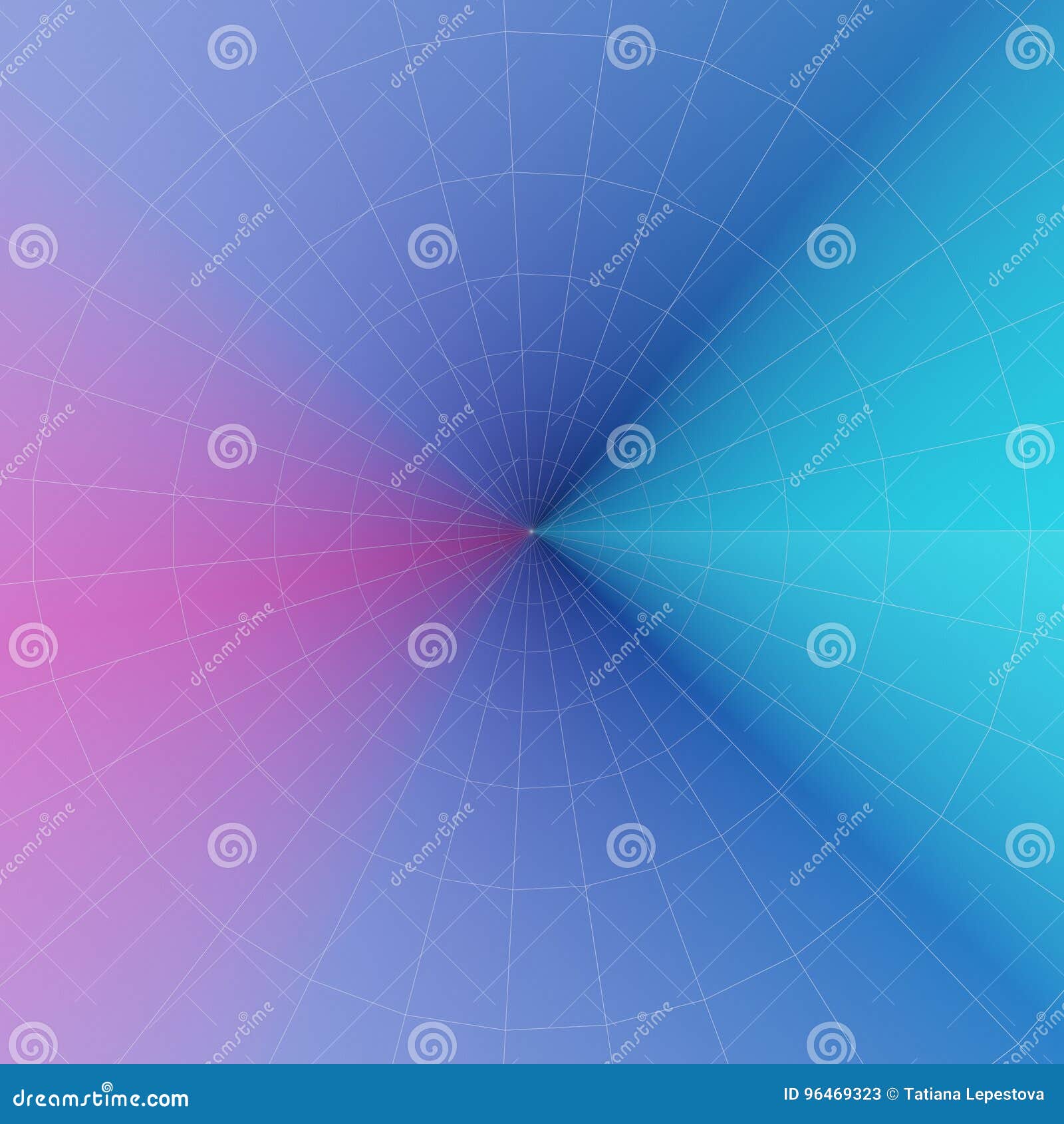 Perspective View Inside a Gradient Colored Cone Stock Illustration ...