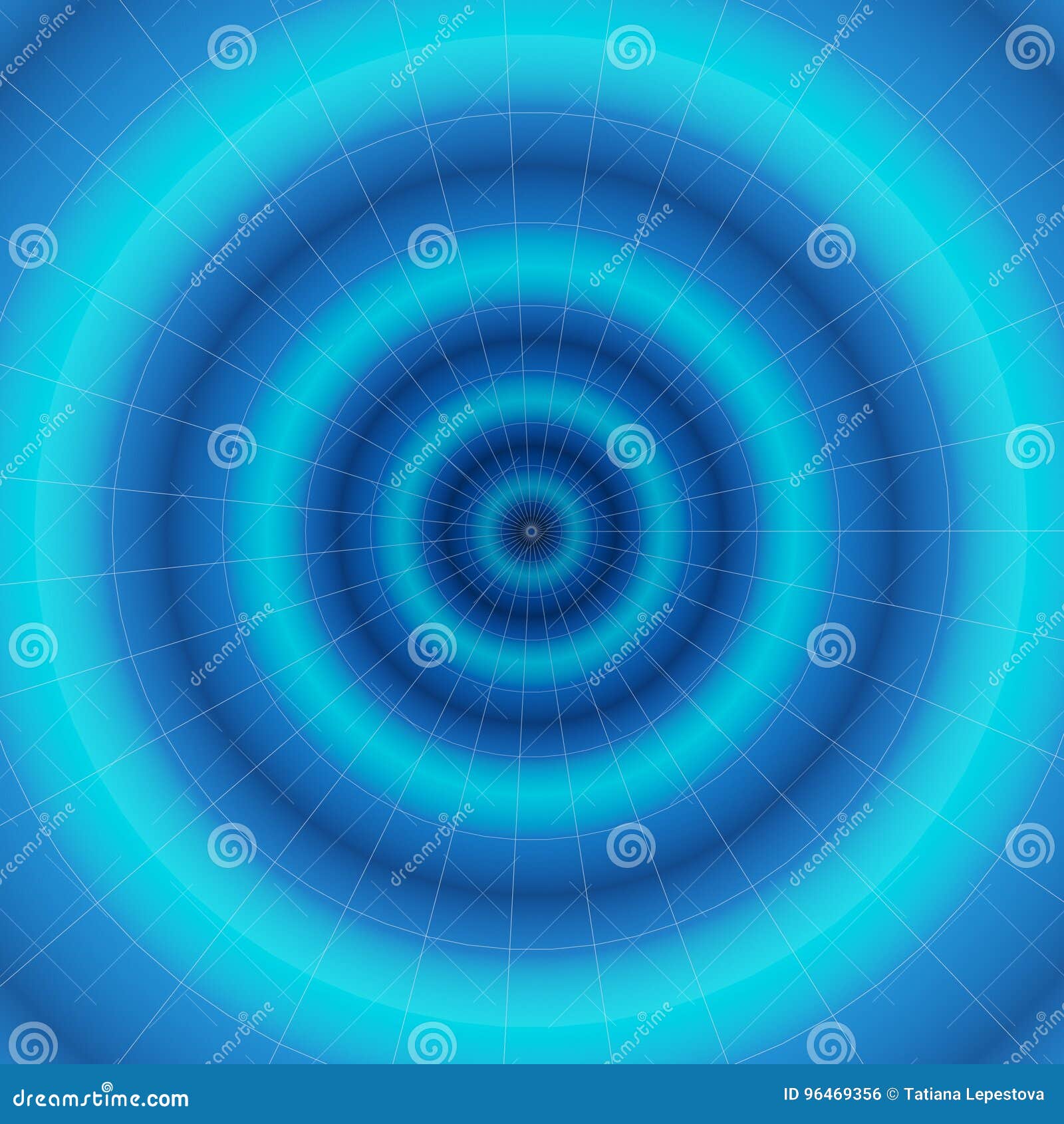 Perspective View Inside a Turquoise Cone Stock Illustration ...