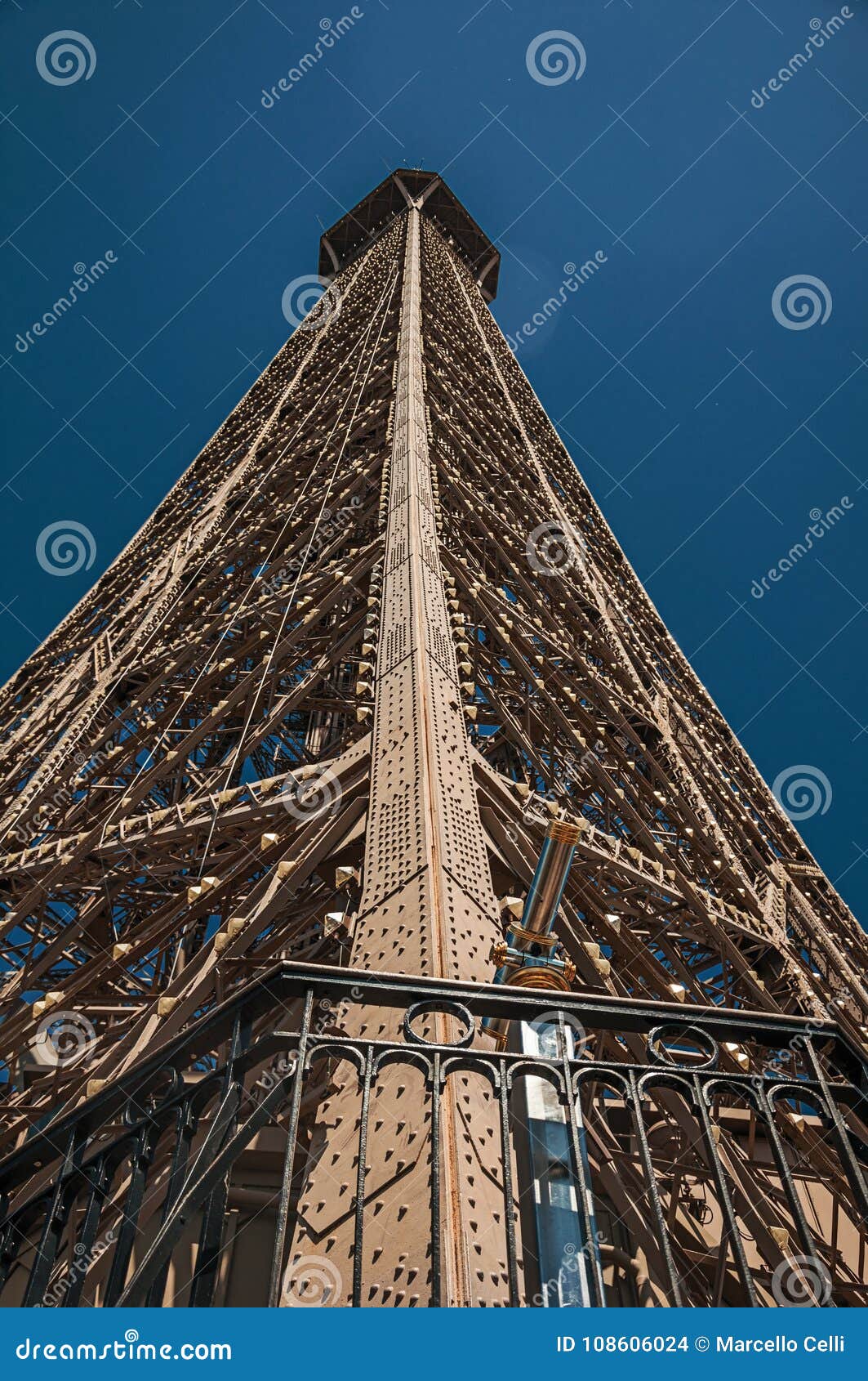 Perspective View of the Iron Structure from the Top of Eiffel Tower ...