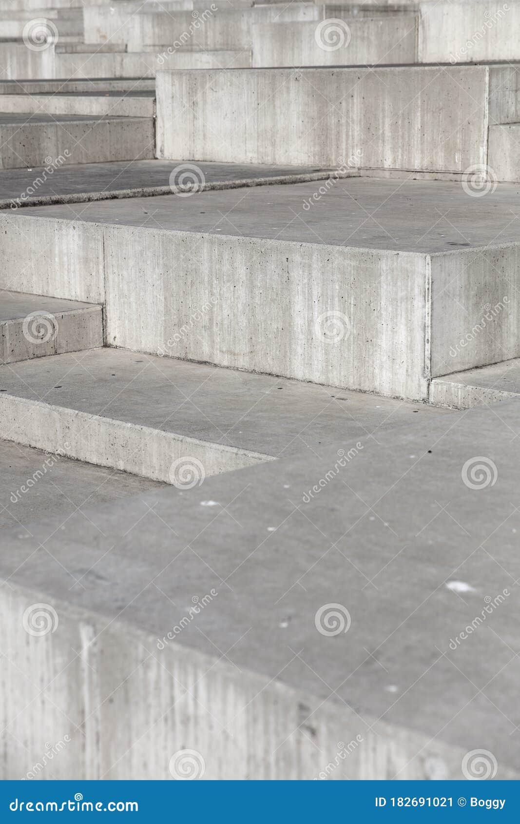 Perspective View at Irregular Concrete Blocks Stock Image - Image of ...