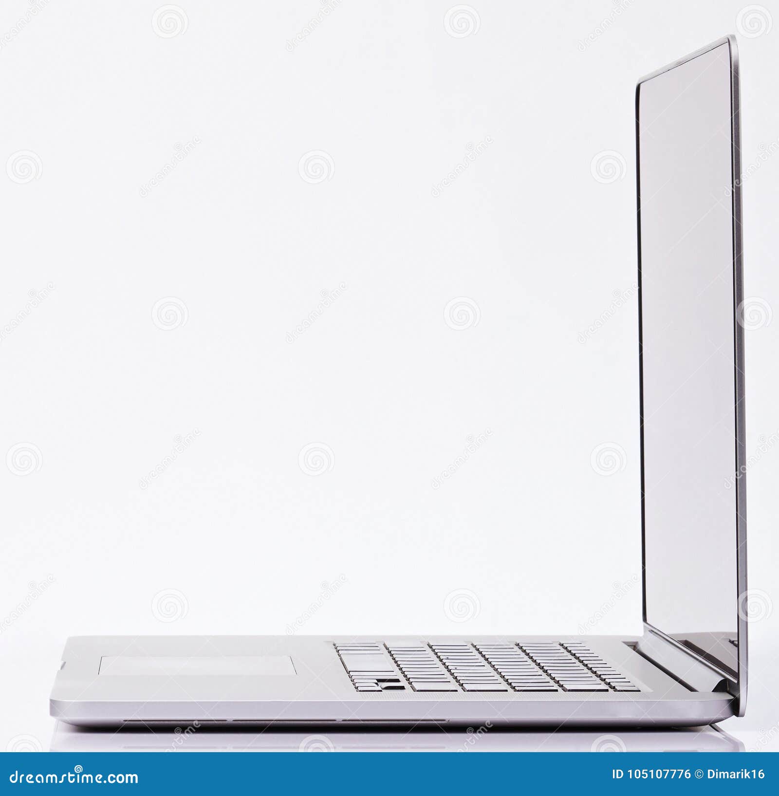 Perspective View of Modern Laptop Stock Photo - Image of portable ...