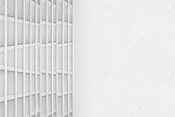 3d Rendering. Perspective View of Modern Light Gray Rectangle Shape ...