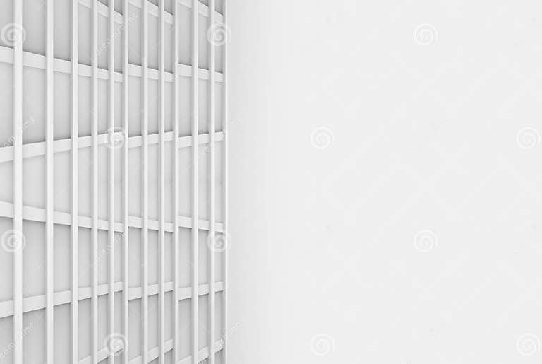 3d Rendering. Perspective View of Modern Light Gray Rectangle Shape ...