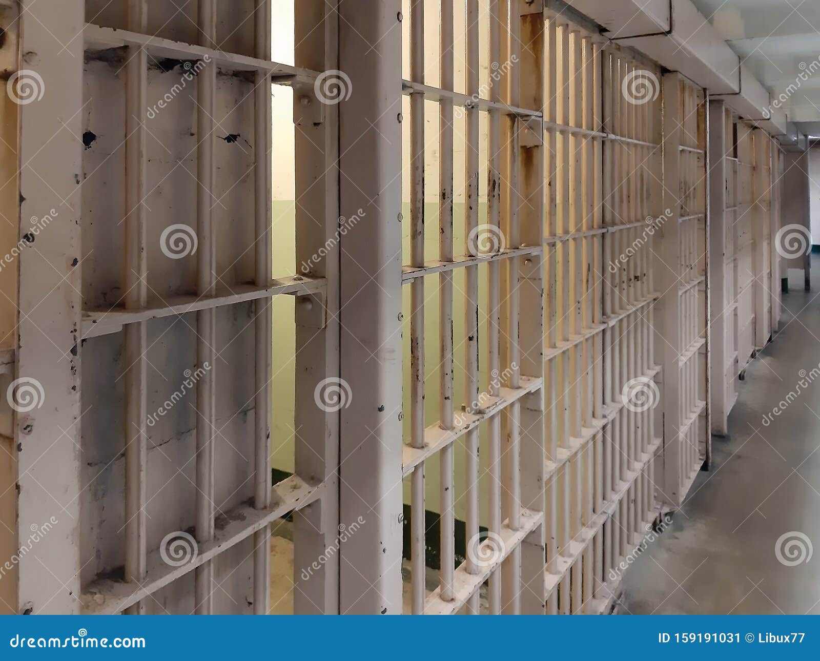 Perspective View Old Imprisonment Jail Cells or Prison at Unused Old ...