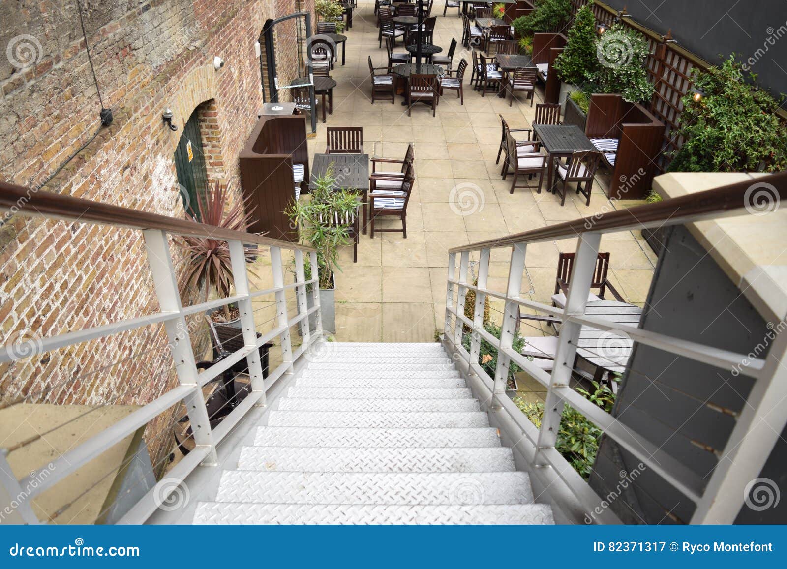 Perspective View of Stairs Going Down Editorial Photography - Image of ...