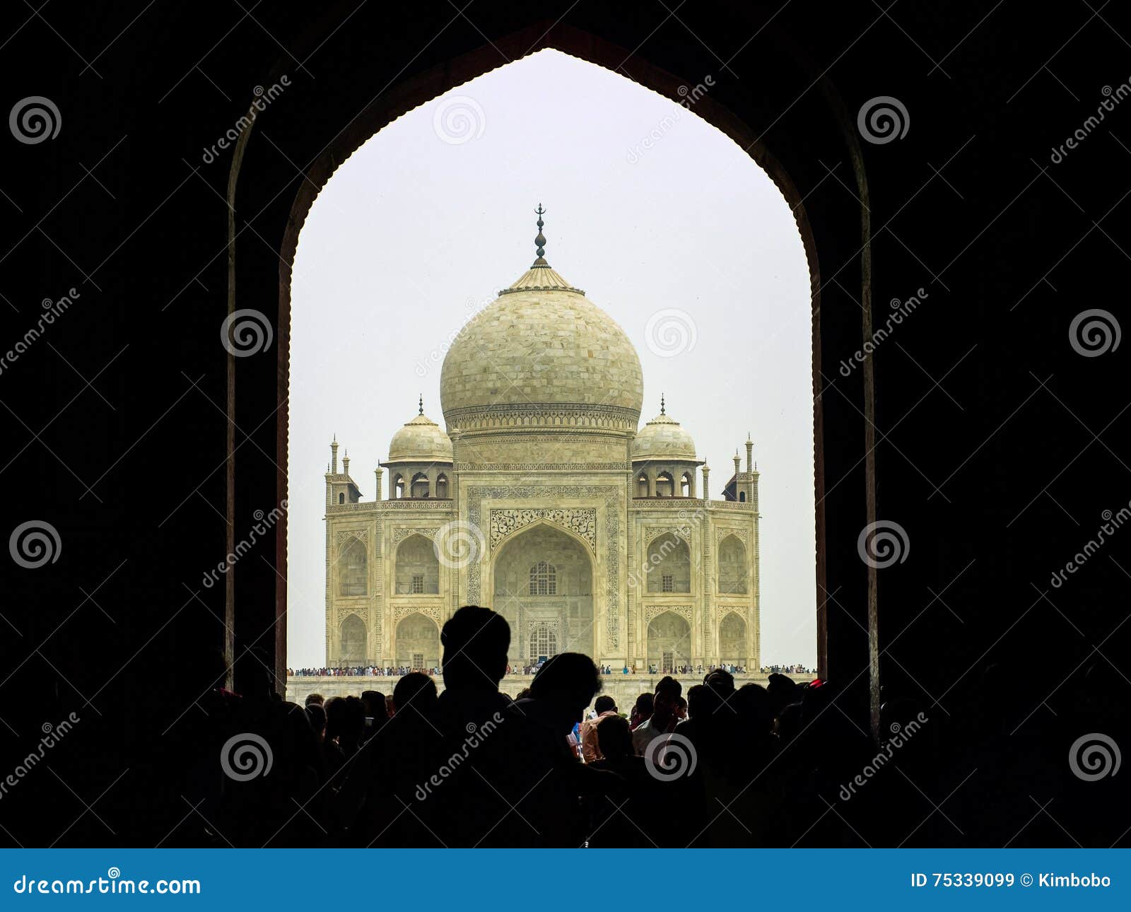 Perspective View on Taj-Mahal Mausoleum with Reflection in Water. Stock ...