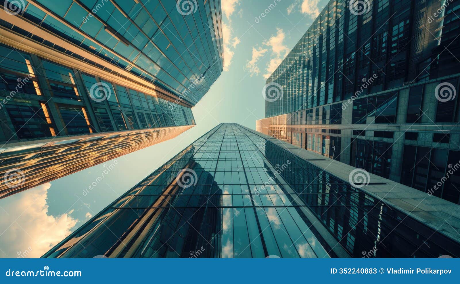 A Perspective View of a Tall Building from the Ground, Suitable for ...