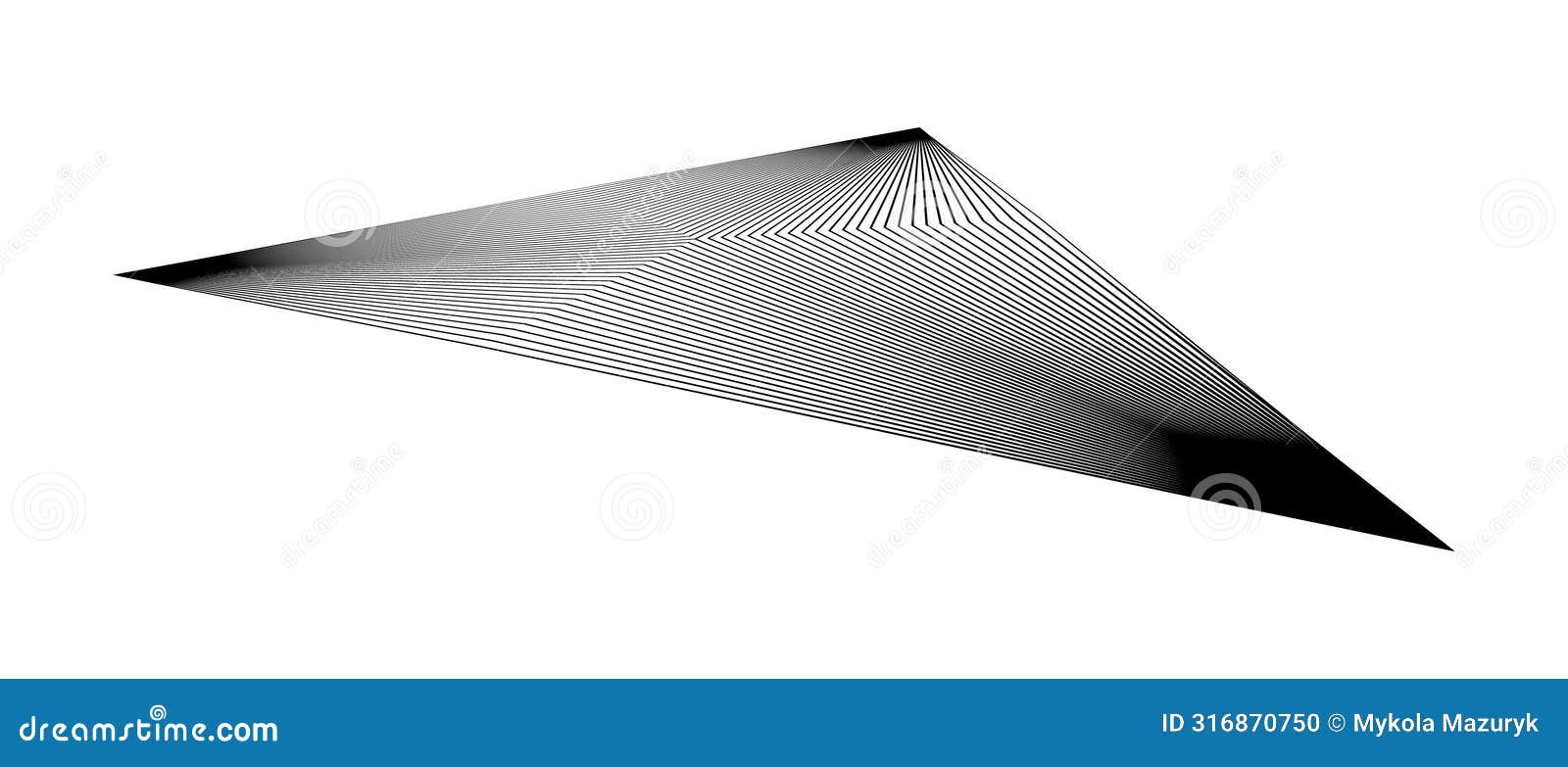 Perspective View To Geometric Triangle Shape with Lines As Modern ...