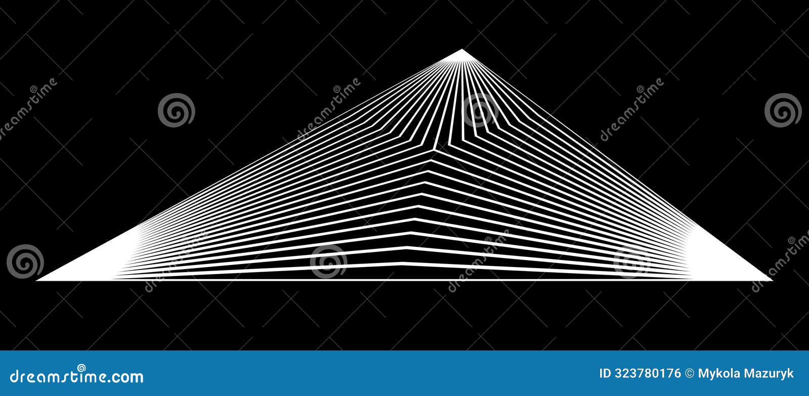 Perspective View To Geometric Triangle Shape with Lines As Modern ...