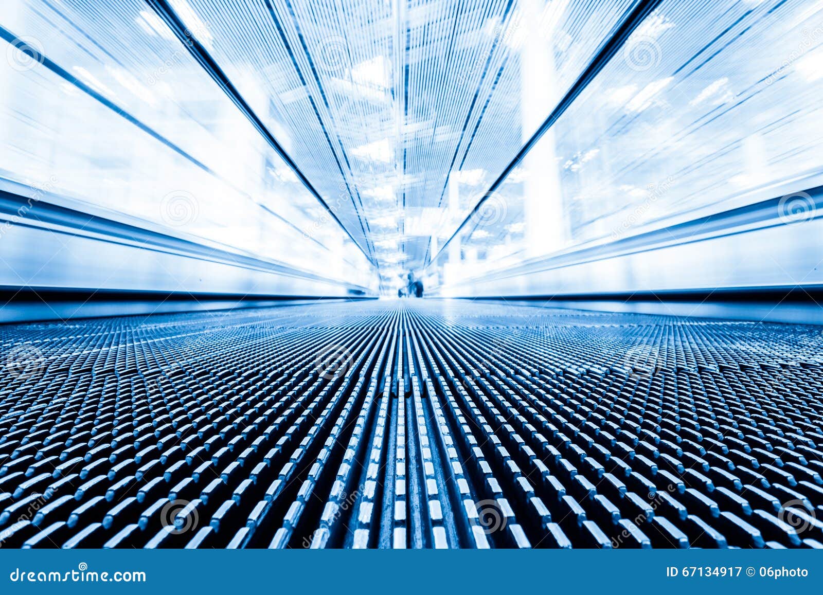 Perspective View Up while Moving Escalator Stock Image - Image of ...