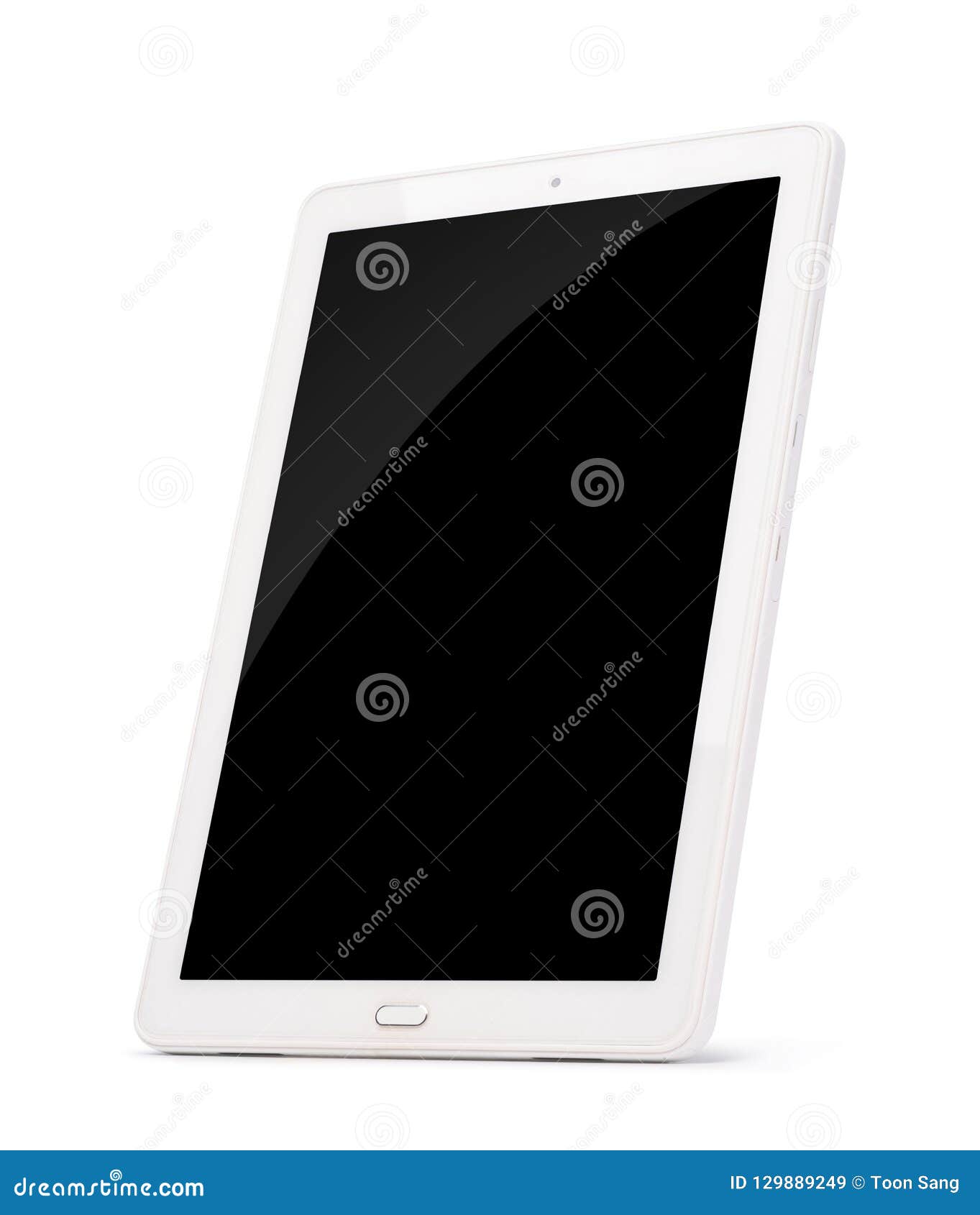 Perspective View of Vertical Modern White Tablet Computer Stock Image ...