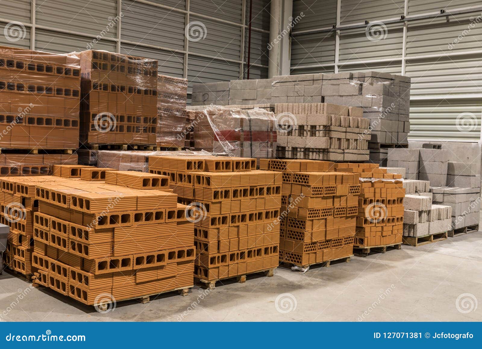 Warehouse with Materials for Construction Stock Image - Image of ...