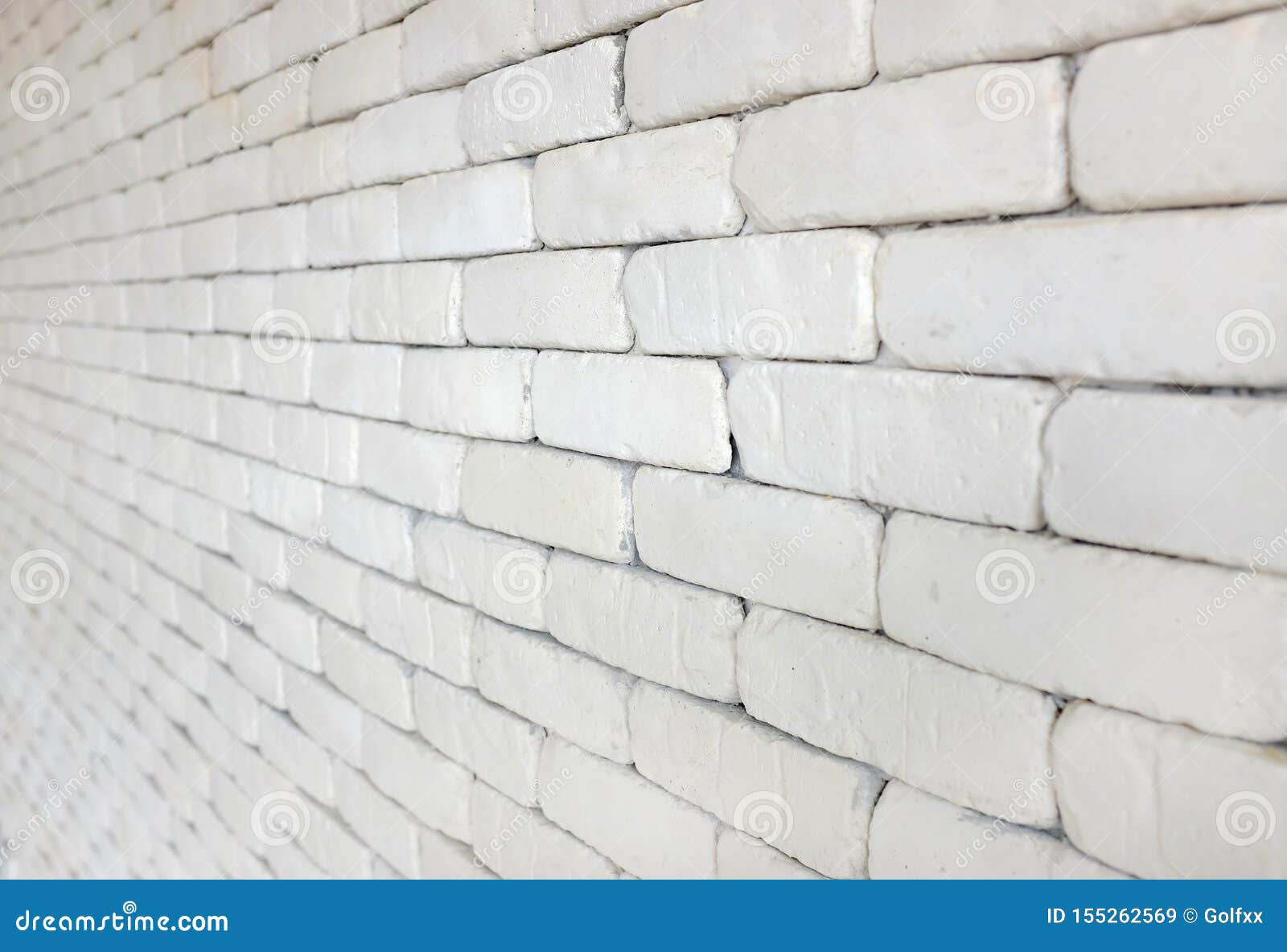 Perspective of White Brick Wall for Texture Background Stock Image ...