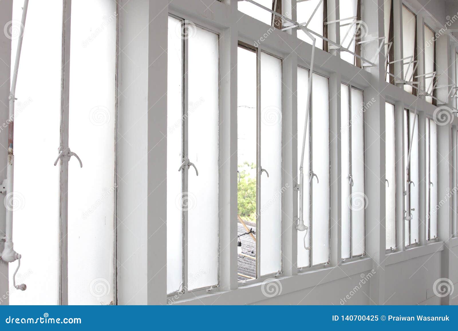 Perspective of White Hallway Stock Image - Image of design, house ...