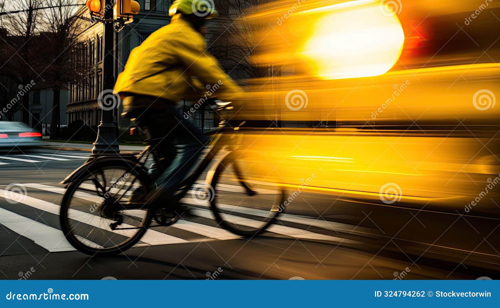 Yellow Bus-bus Stop Cartoon Style 3d Rendering Transportation Of City ...