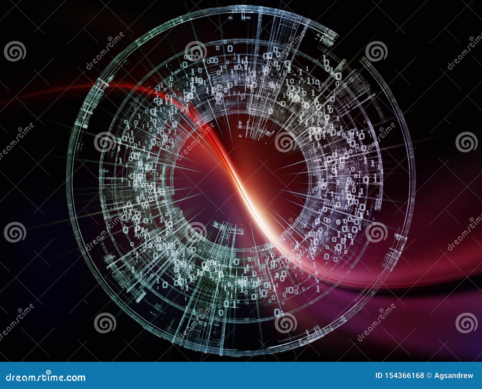 Perspectives of Digital World Stock Illustration - Illustration of ...