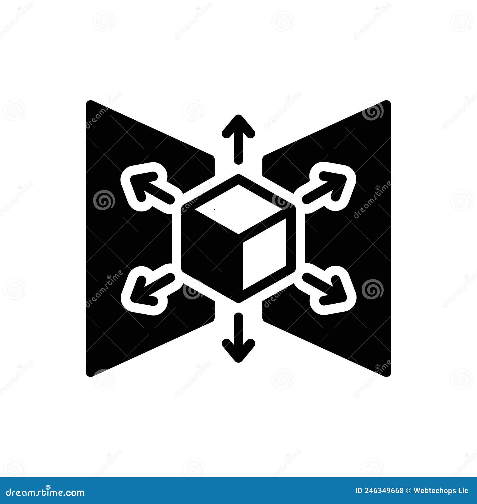 Black Solid Icon for Perspectives, Prospect and View Stock Vector ...