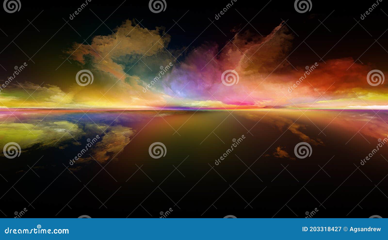 Perspectives of Sunset stock illustration. Illustration of illuminate ...