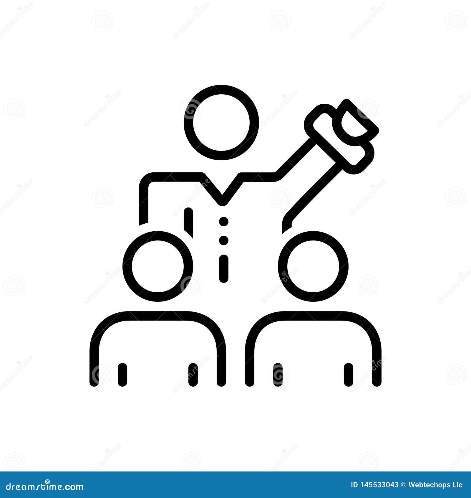 Black Line Icon for Persuade, Coax and Negotiation Stock Vector ...