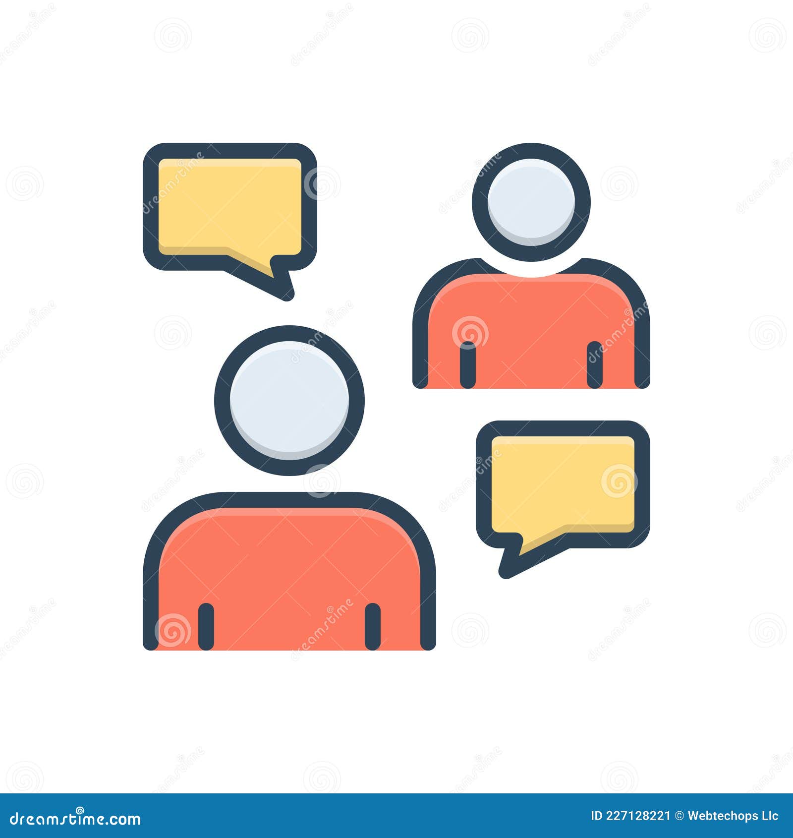 Color Illustration Icon for Persuasive, Discussion and Negotiation ...