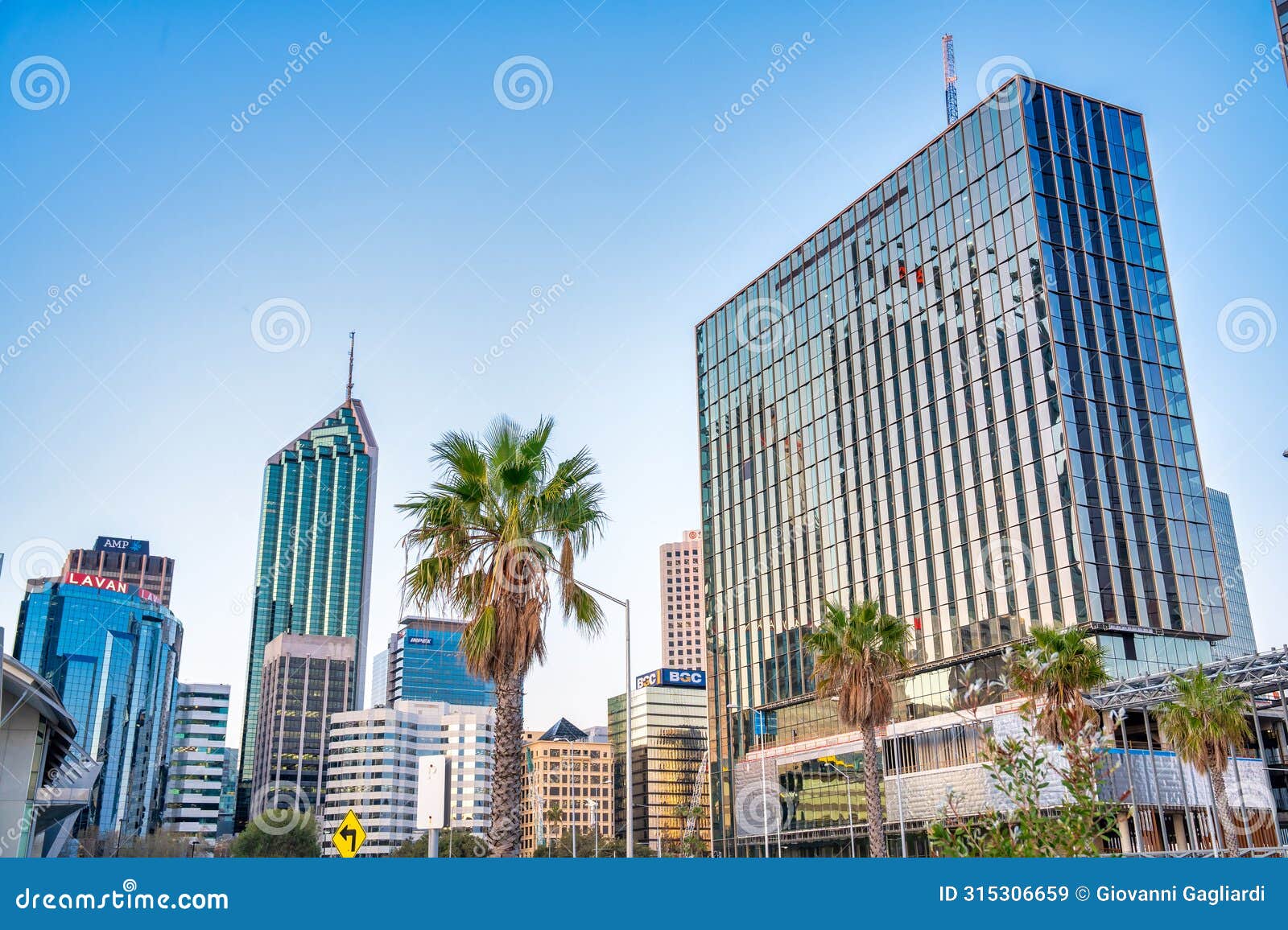 Perth, Australia - August 31, 2023: Buildings in Elizabeth Quay at ...