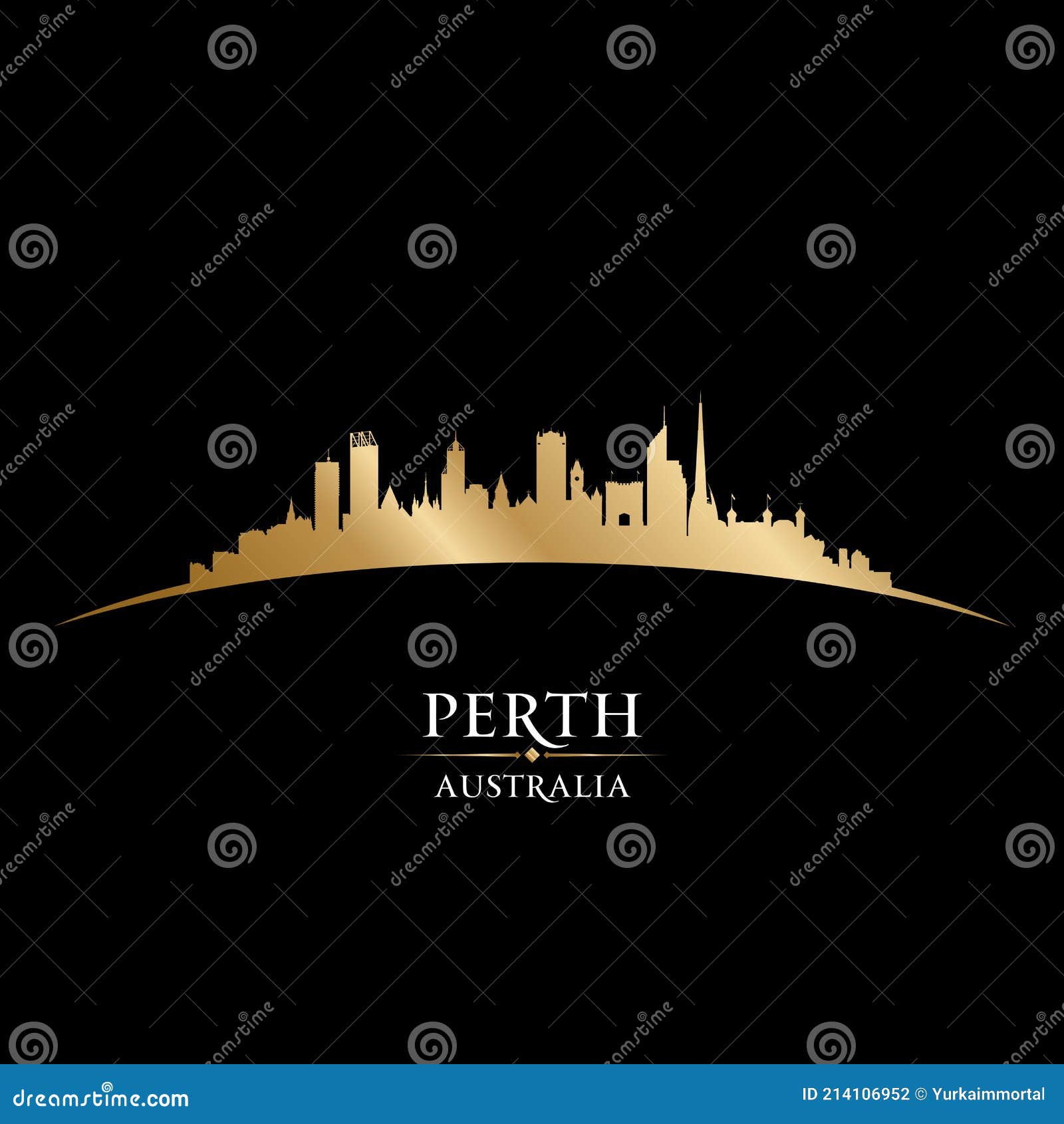 Perth Australia City Map In Black And White Color. Outline Map Cartoon ...