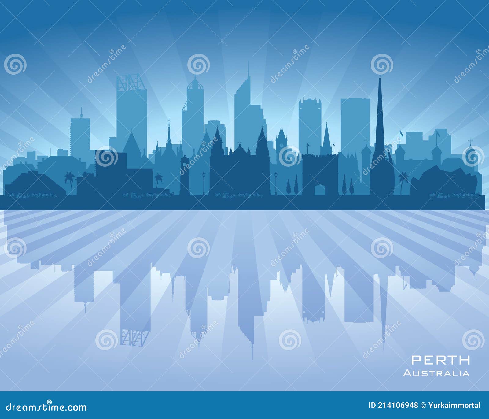 Perth Australia City Map In Black And White Color. Outline Map Cartoon ...