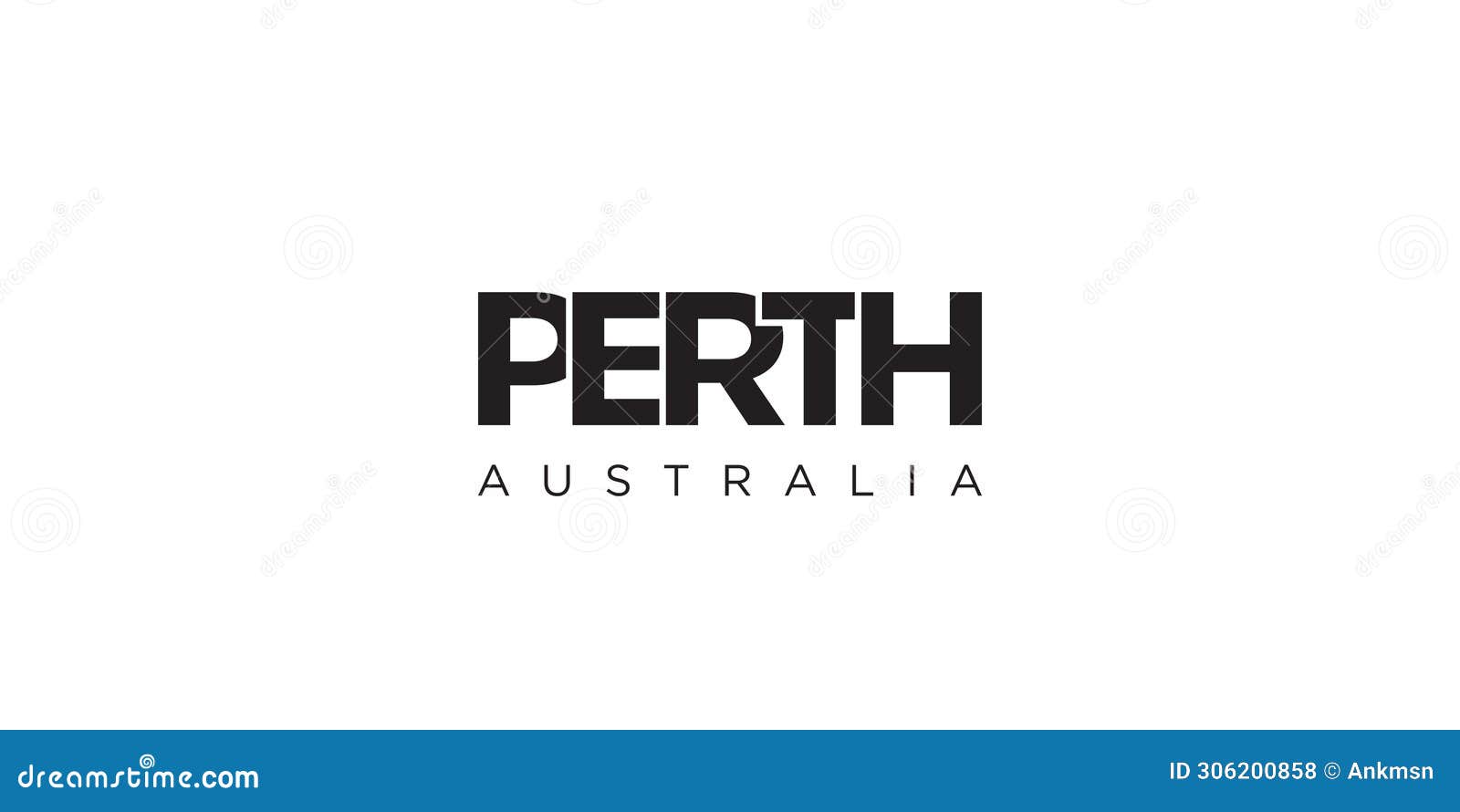 Perth in the Australia Emblem. the Design Features a Geometric Style ...