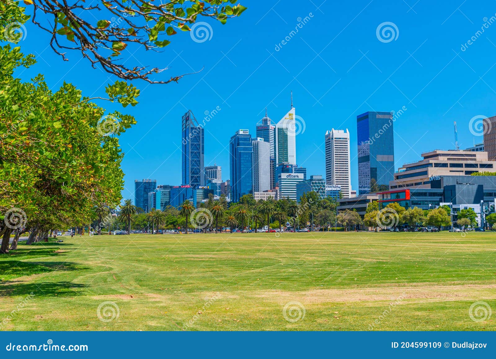 PERTH, AUSTRALIA, JANUARY 18, 2020: Cityscape of Perth Viewed from ...