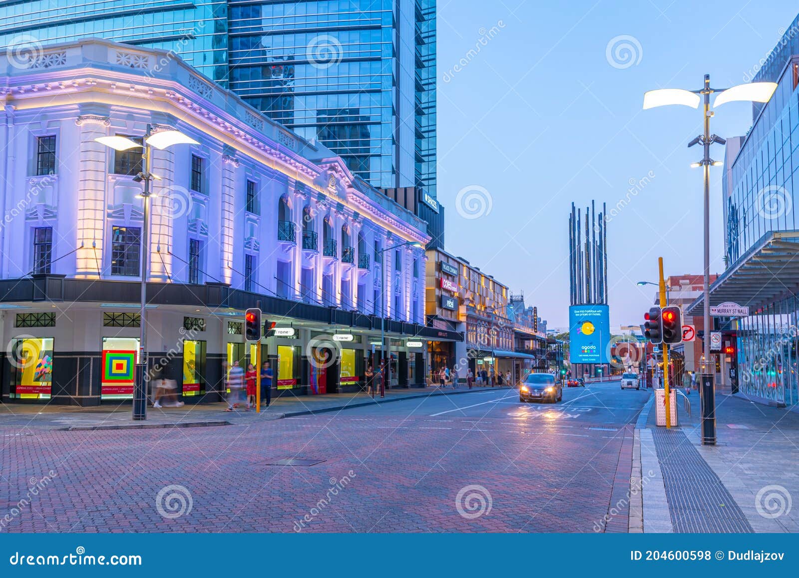 PERTH, AUSTRALIA, JANUARY 19, 2020: Perth Digital Tower at the End of ...
