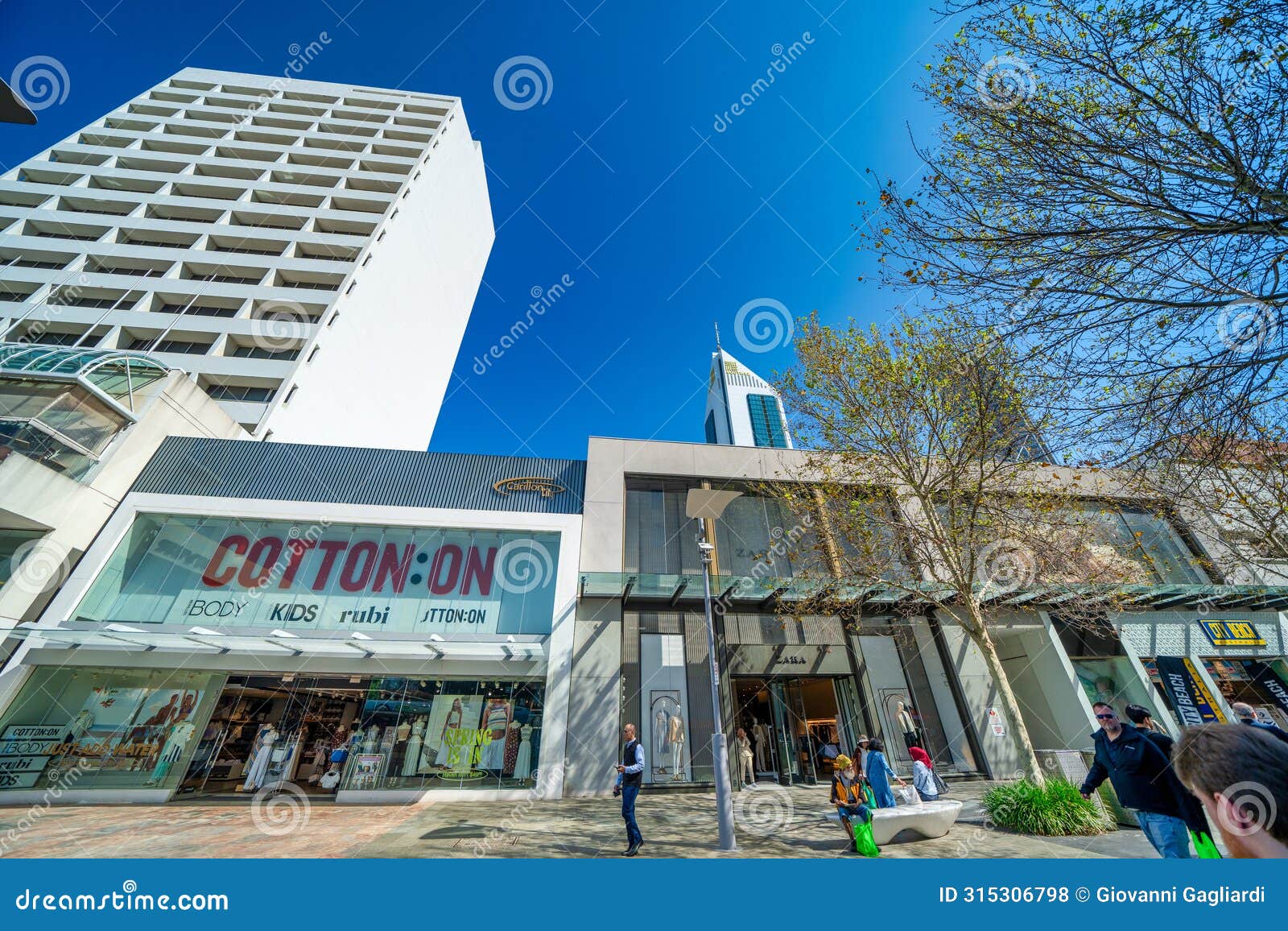 Perth, Australia - September 12, 2023: Buildings of Downtown Perth on a ...
