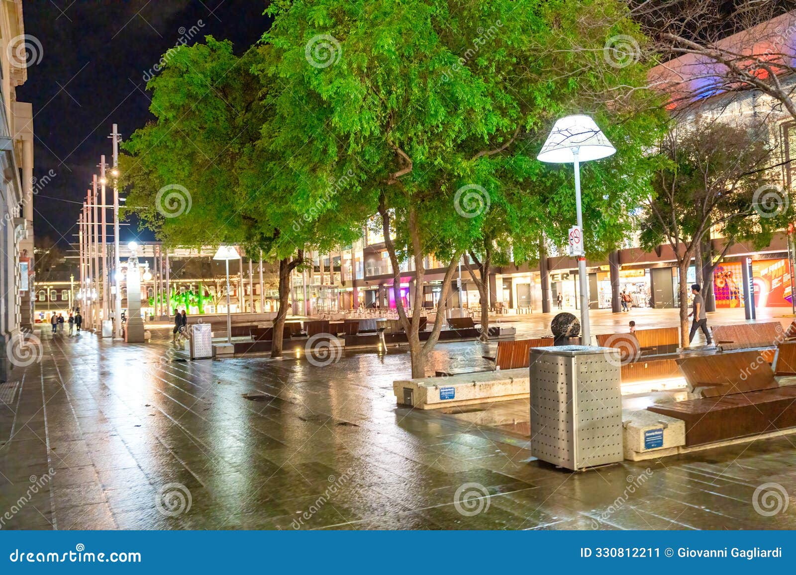 Perth, Australia - September 1, 2023: Downtown Perth Streets at Night ...