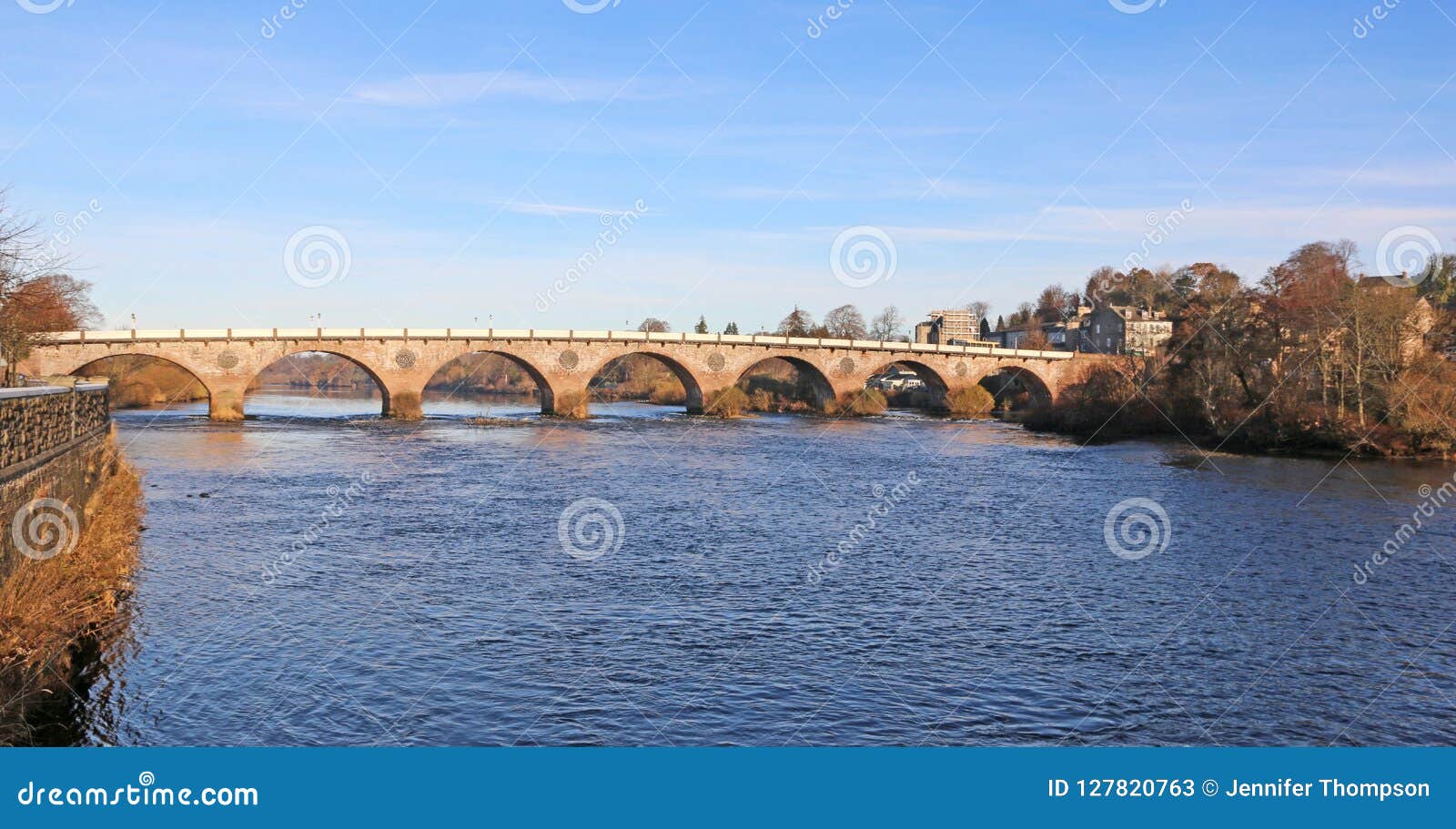 Perth Bridge, Scotland stock image. Image of span, stone - 127820763